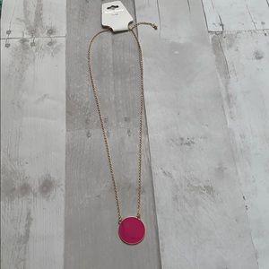 Jewelry | Nwt Pink Disc Necklace | Poshmark